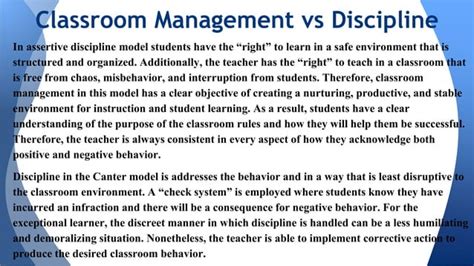 Classroom Management Theories 2 Pptx