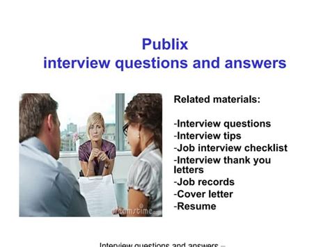 Publix Interview Questions And Answers Ppt