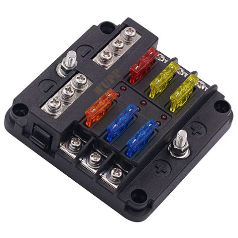 Wupp 12 Volt Fuse Block Waterproof Boat Fuse Panel Led Desertcart INDIA