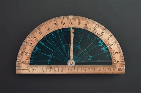 Protractor Ruler Measuring Tool 3d Vector Icon Cartoon Minimal Style Premium Ai Generated Image