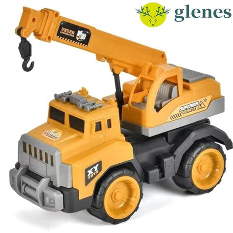 GLENES工程車玩具 模擬摩擦動力挖土機推土機型號 小型的教育性慣性汽車經典建築模型 蝦皮購物