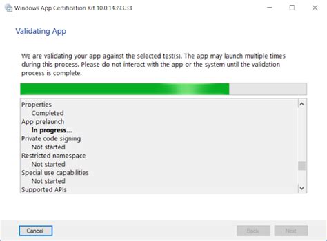 And Your App Should Pass Initial Validation Like Below Screen