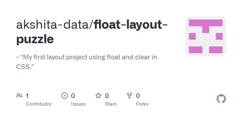 Github Akshita Datafloat Layout Puzzle “my First Layout Project