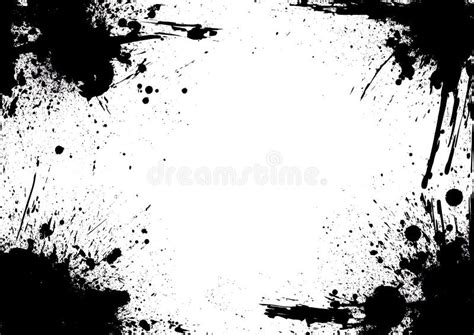 Grunge Rectangle Splatter Frame Splash Ink Border Rectangle Text Box