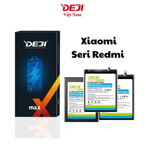 Pin Deji Xiaomi Full Dòng Redmi 4 5 6 7 8 9 10 11 Chính Hãng Bảo Hành 12 Tháng