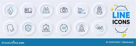 Waterproof Nurse And Yoga Line Icons For Web App Pictogram Icon Vector Stock Vector