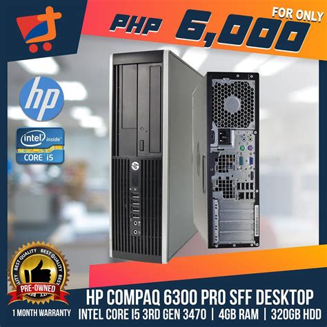 Hp Compaq Pro Sff Slim Pc Intel Core I Rd Gen Gb Ram Gb Hdd System Unit