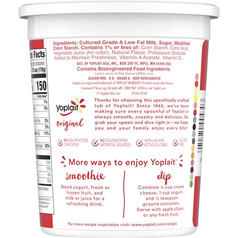 Yoplait Regular Yogurt Nutrition Facts Besto Blog