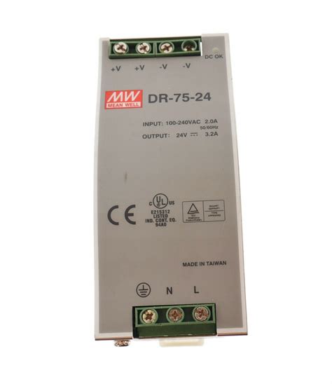 MEAN WELL DR-75-24 DR7524 24V DC 3,2A 75W PSU • Cena, Opinie ...