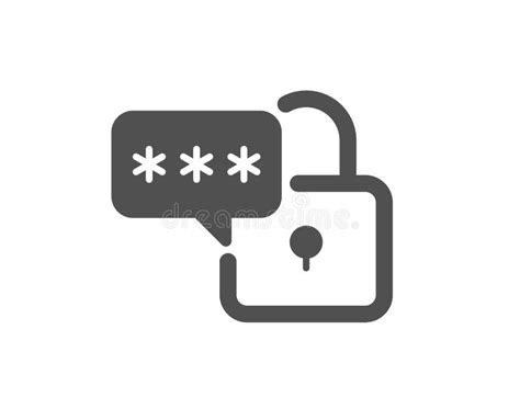 Lock Icon Padlock Password Sign Vector Stock Vector Illustration Of