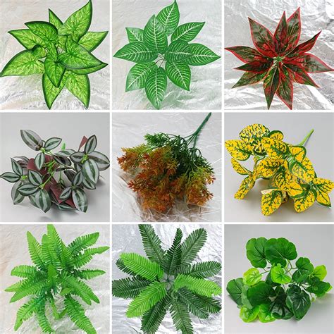 인조 식물 야자수 잎 배경 벽 액세서리 녹화 조경 재료 Diy 수제 홈 가든 장식 사무실 Aliexpress