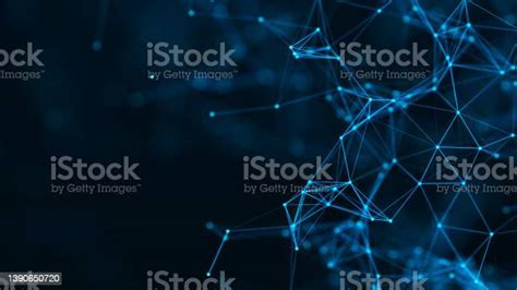 디지털 네트워크 연결 점과 선의 추상적 인 연결 기술 배경 신경총 효과 3d 렌더링 테크놀로지에 대한 스톡 사진 및 기타 이미지 Istock
