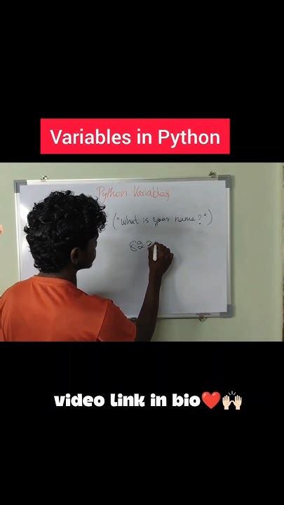 Variables In Python 🙌🏻 Pythonprogramming Pythontamil Youtube