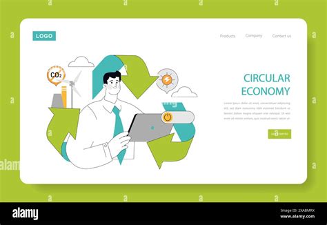Circular Economy Concept Optimizing Resource Use And Reducing Emissions