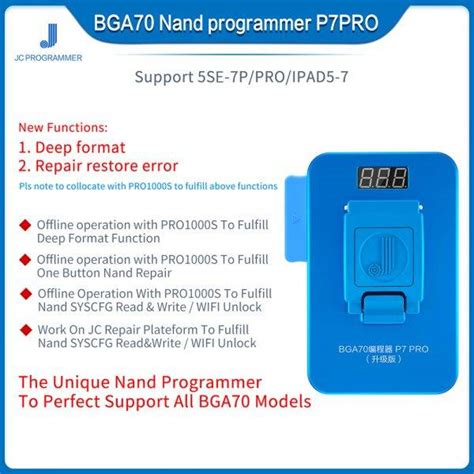 JC PCIE P PRO Nand Programmer For All BGA Models For IPhone SE S SP P IPad Pro