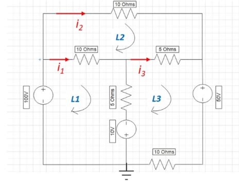 solved use kcl and kvl to find the currents i1 i2 i3 in
