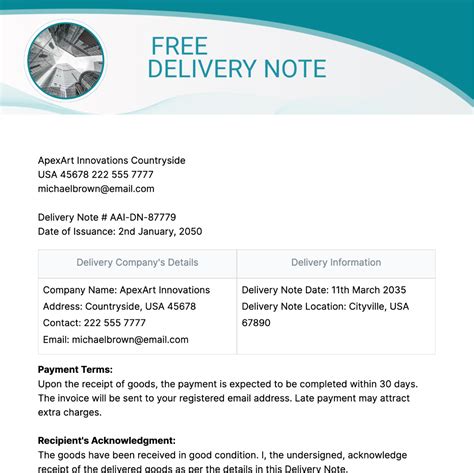 Delivery Note Template Edit Online Download Example Template Net