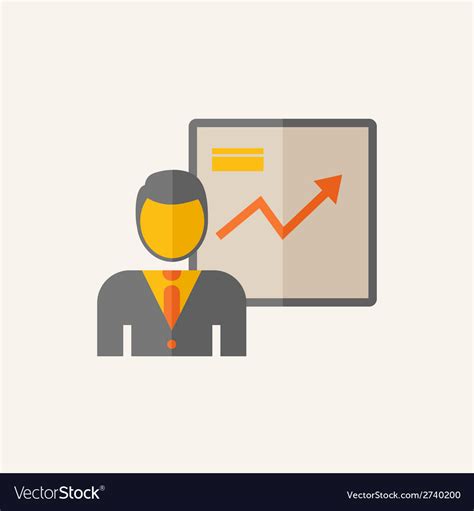 Business Flat Icon Royalty Free Vector Image Vectorstock