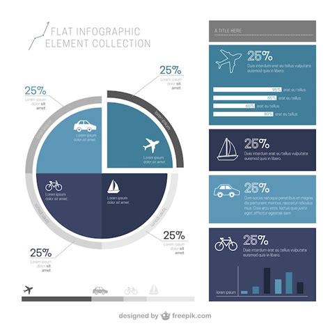 현대적인 스타일의 Infographic 요소 무료 벡터