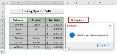 How To Lock And Unlock Cells In Excel Using Vba Exceldemy