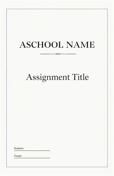 Assignment Cover Page