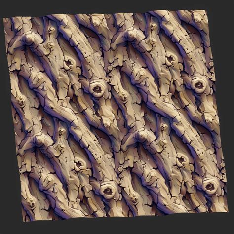 Stylized Bark Seamless Texture By Zames1992d