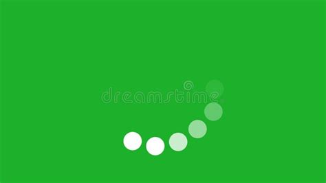 loading white dots circle animation on green screen stock footage