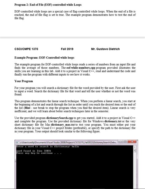 Solved Program 2 End Of File Eof Controlled While Loops
