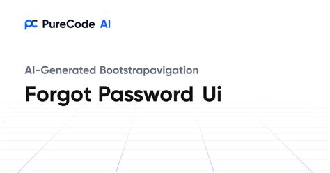 Build Great Bootstrapavigation Forgot Password Ui Components Faster