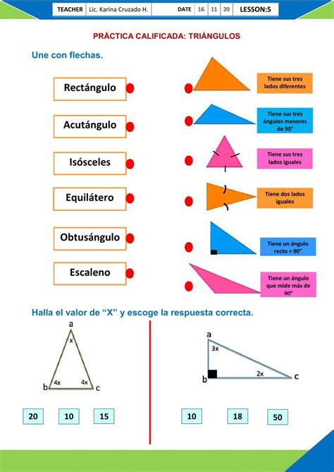 Triángulos Tipos Y Clasificación
