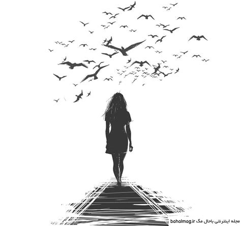 عکس نقاشی تنهایی دخترانه ️ بهترین تصاویر Art Dessin Artiste Dessin