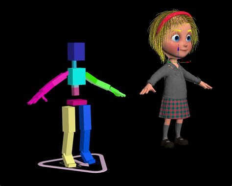 Body Rig Hair Fur Cat Biped가 있는 만화 소녀 3d 모델 99 Max Unknown Free3d