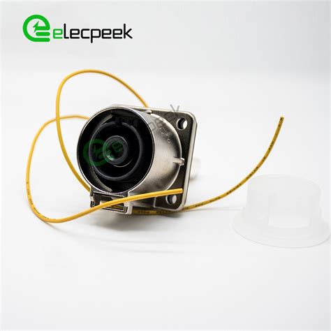 350a Socket 12mm High Voltage Interlock Connector 1pin Metal W Busbar M10 Thread Hole