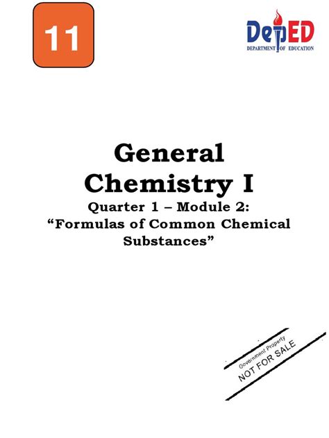Module 2 Formulas Of Common Chemical Substances Pdf Chemical