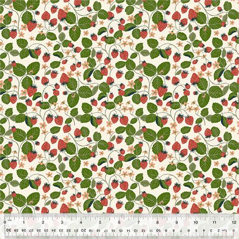 Strawberry Fields Ivory Fabric Yardage Sku 54297 7 Stash Fabrics