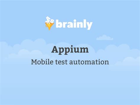 Mobile Test Automation Appium Pdf