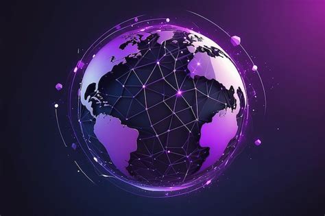 Premium Photo Abstract Globe With Connected Dots Wireless Communication Network On Space