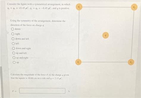 solved consider the figure with a symmetrical arrangement