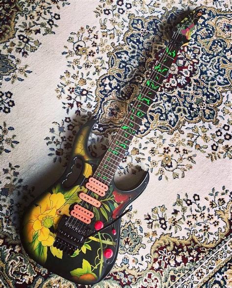 Floral Electric Bass Guitar Ibanez Jem 77 Floral Finish Guitar