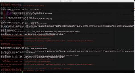 Ios Cocoapods Could Not Find Compatible Versions For Pod Reactcommoncallinvoker Stack Overflow