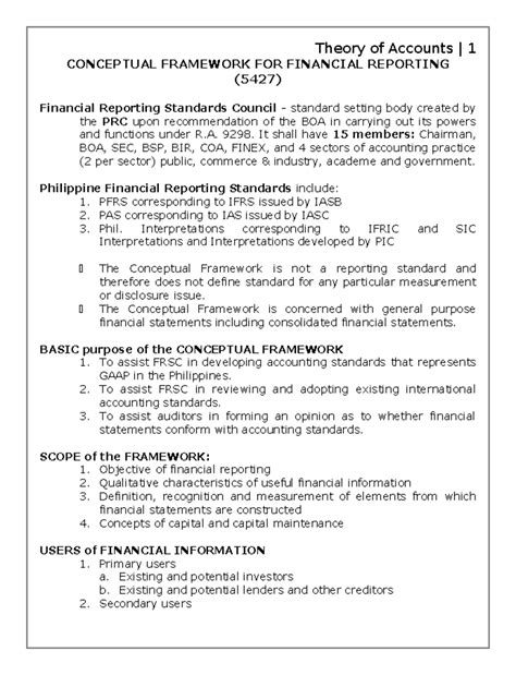 Conceptual Framework For Financial Reporting Conceptual Framework For Financial Reporting