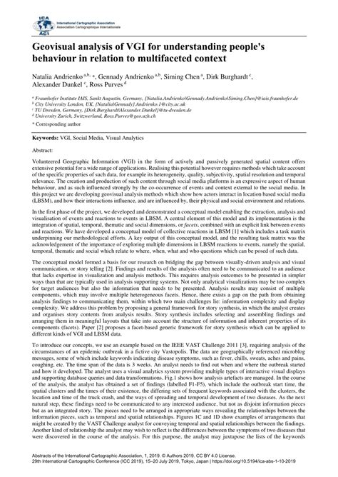 Pdf Geovisual Analysis Of Vgi For Understanding Peoples Behaviour In