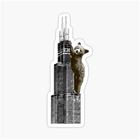 Sears Tower Cub Sticker For Sale By Fohkat Redbubble