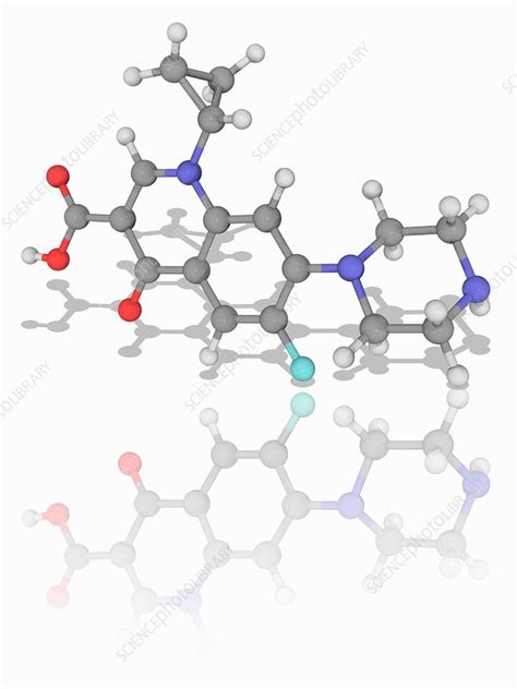Ciprofloxacin Drug Molecule Stock Image F016 9651 Science Photo Library