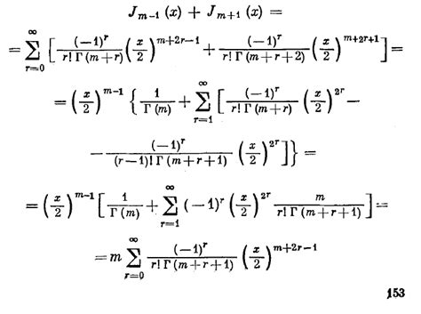 derivation of bessel recurrence relations from series representation