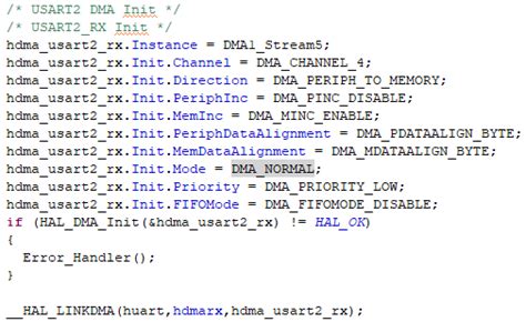 problem receiving the data through uart using dma stmicroelectronics community