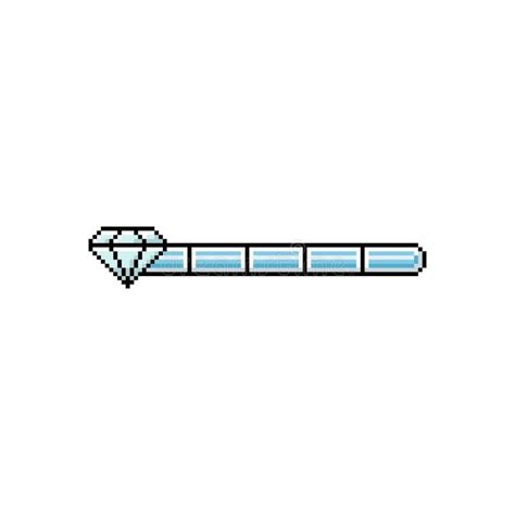 Progress Bar Game Menu From Heart Symbol Pixel Art Vector Retro 8 Bit
