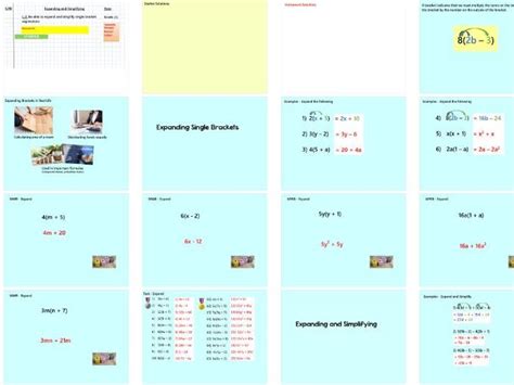 Maths Gcse Algebra Activinspire Lessons Expanding And Factorising Teaching Resources