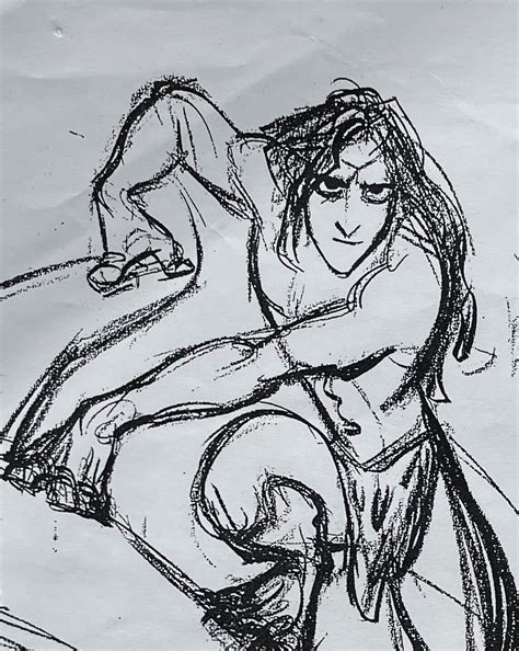 Tarzan Model Sheet Tarzan Leg Up Poses Disney Animation Research Photocopy 4635694191