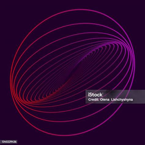 트위스트 컬러 나선형 곡선 와이어프레임 터널 벡터 기술 로고 요소입니다 원형에 대한 스톡 벡터 아트 및 기타 이미지 원형 3차원 형태 가리키기 Istock